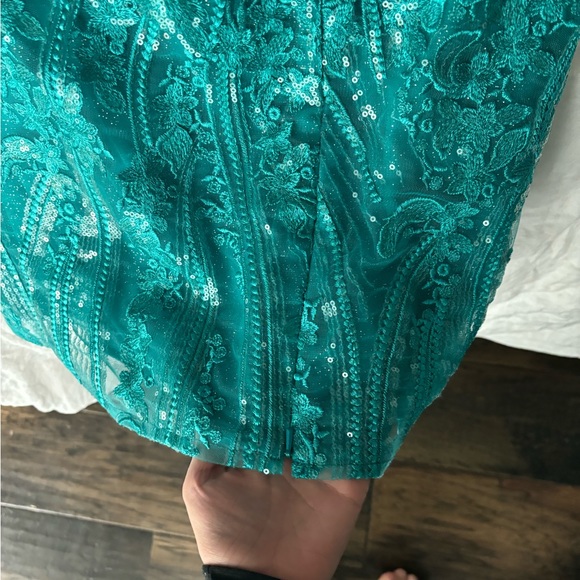 Alyce Paris | Dresses | Strapless Sparkle Lace Homecoming Dress | Poshmark